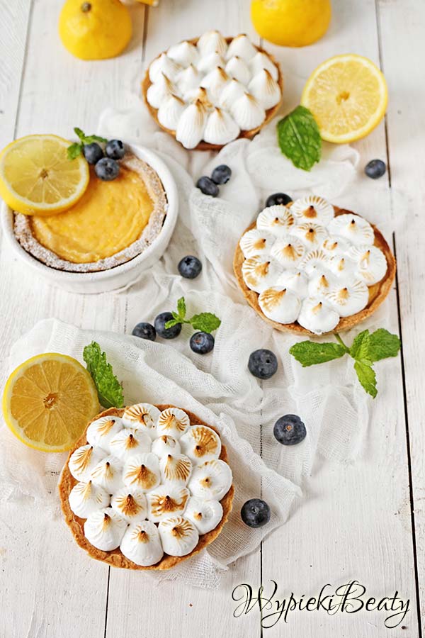 Tarta cytrynowa z bezą - przepis - Wypieki Beaty