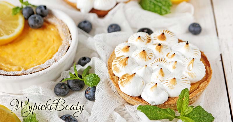 Tarta cytrynowa z bezą - przepis - Wypieki Beaty