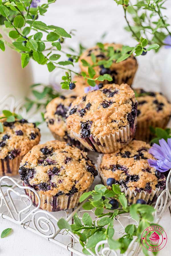Wegańskie muffinki z jagodami - przepis - Wypieki Beaty