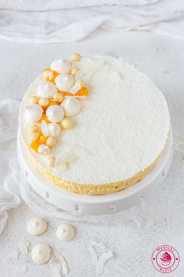 Sernik mango na zimno - przepis - Wypieki Beaty