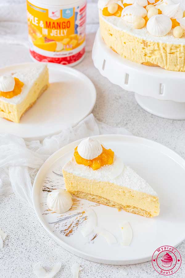 Sernik mango na zimno - przepis - Wypieki Beaty