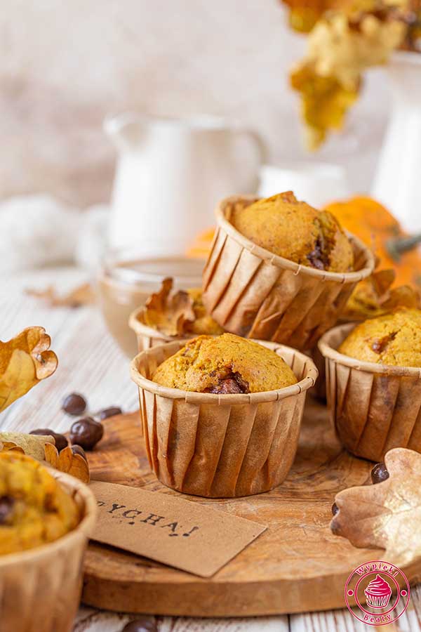 Muffinki dyniowe z czekoladą - przepis - Wypieki Beaty