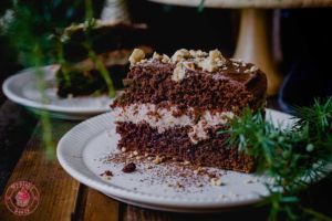 Czekoladowe ciasto rocher - przepis - Wypieki Beaty