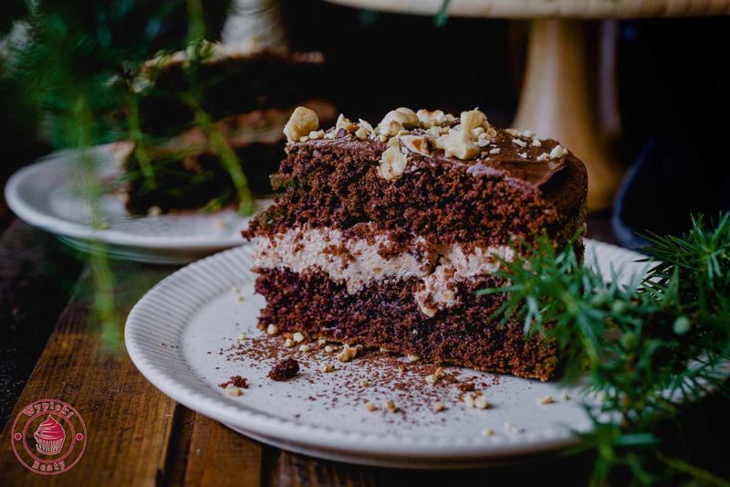 Czekoladowe ciasto rocher - przepis - Wypieki Beaty