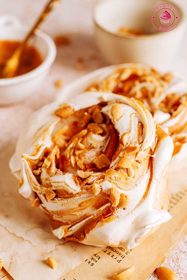 Bezy peanut butter - przepis - Wypieki Beaty